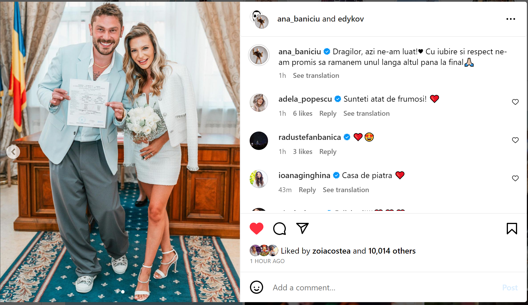 Ana Baniciu s-a căsătorit cu Edy Kovacs! Avem IMAGINI EXCLUSIVE de la ...
