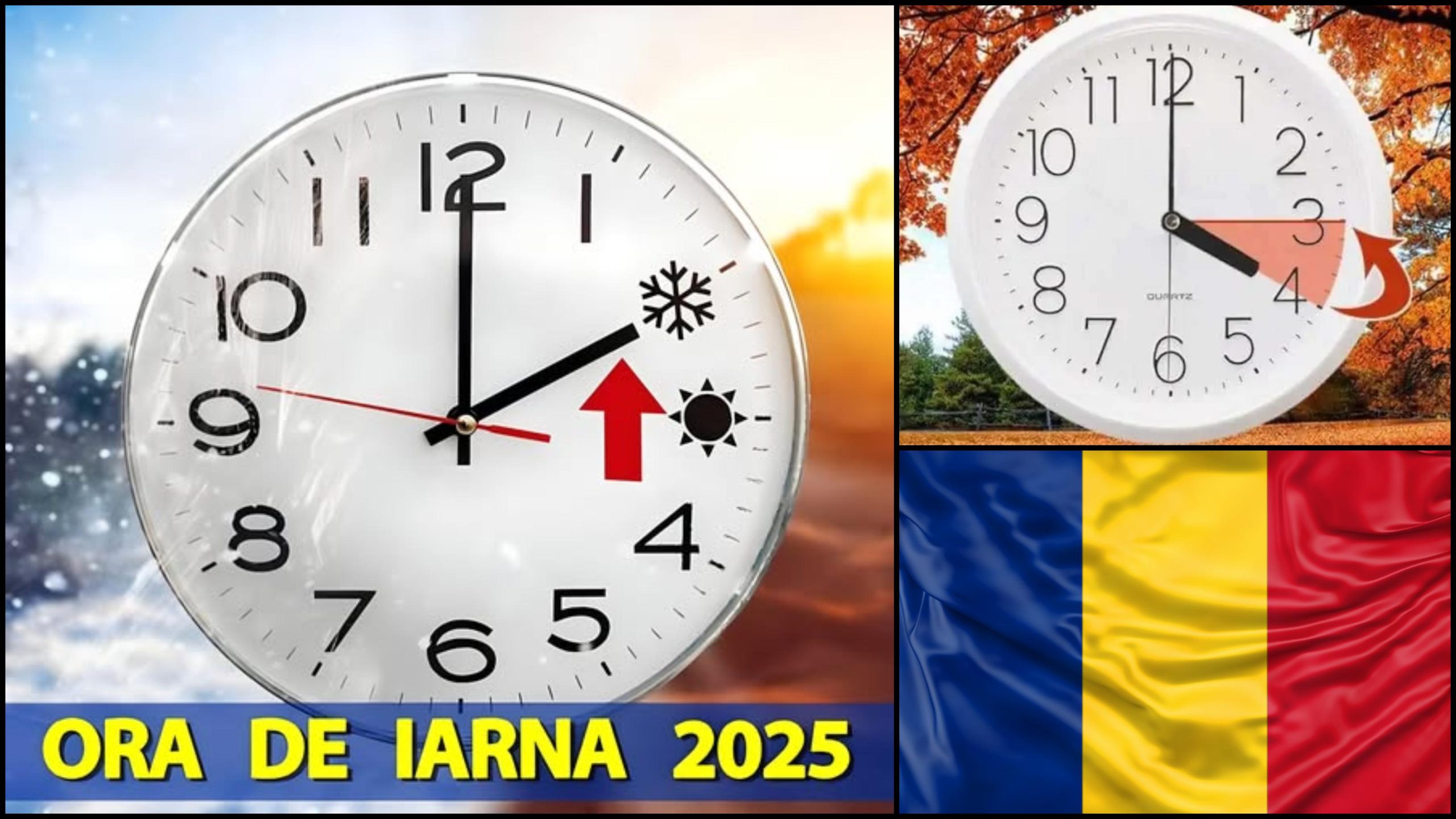 România trece la ora de iarnă în octombrie. Ora se schimbă mai devreme ...