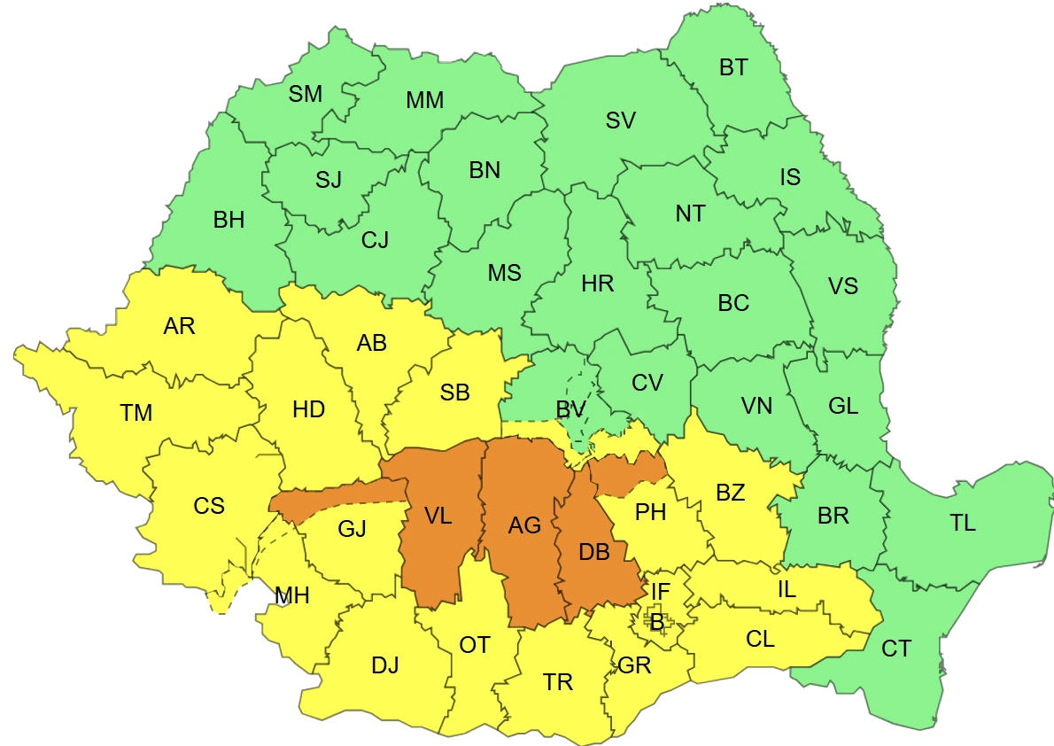 Alerte meteo ANM cod portocaliu și galben, inclusiv în București în ...